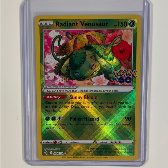 Pokemon | Toys | Pokemon Radiant Venusaur Card Green And Gold Hues ...